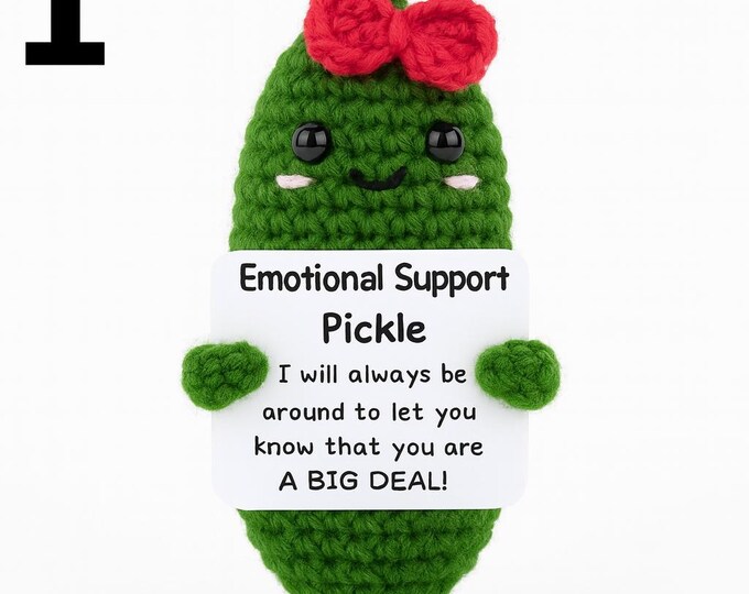 Emotional Support Pickle,positive Pickle,big Fan Pickle,handmade ...