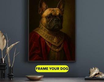 Baroque French Bulldog Portrait | Digital Dog Wall Art Printable ...