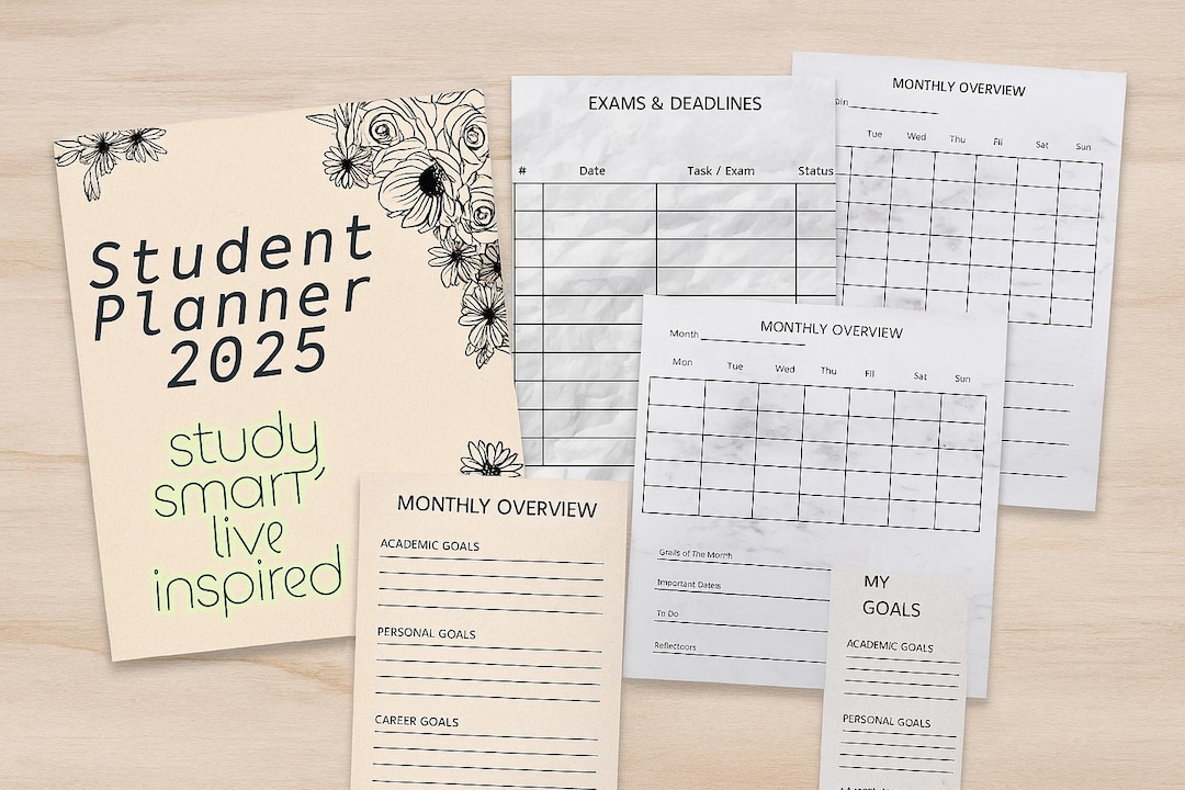Student Planner 2025 | Academic & School Organizer | Printable PDF ...