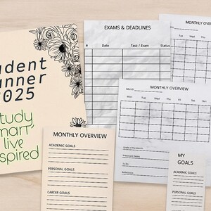 Student Planner 2025 | Academic & School Organizer | Printable PDF ...