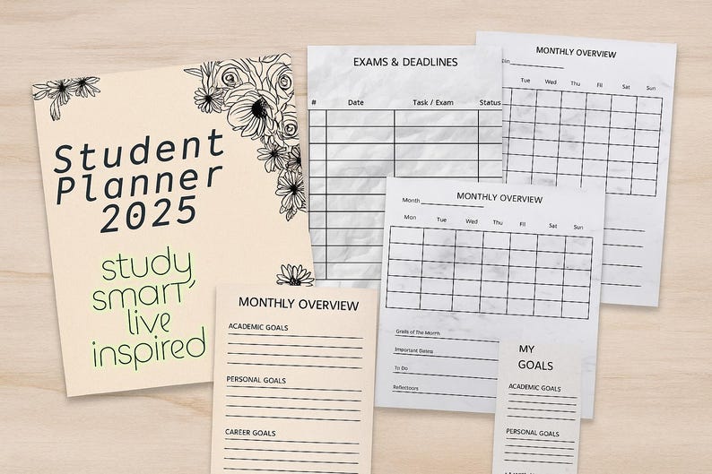 Student Planner 2025 | Academic & School Organizer | Printable PDF ...