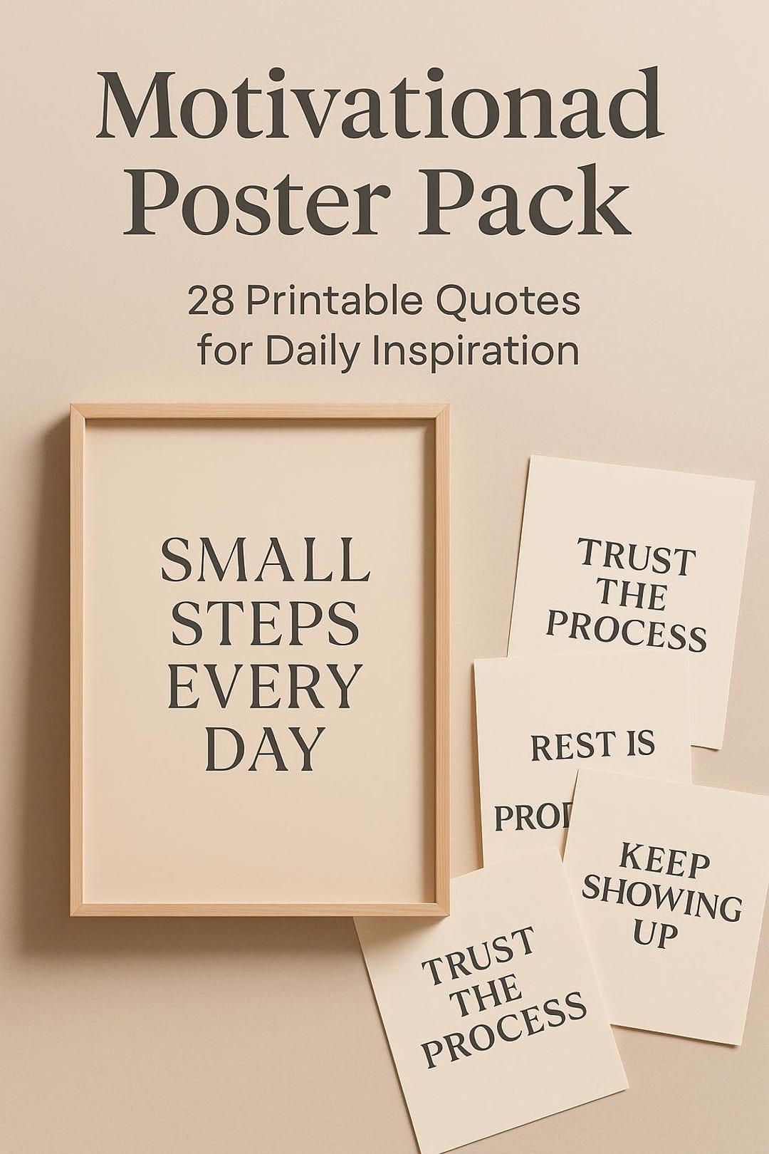 Motivational Poster Bundle | 28 Printable Wall Art Quotes for Home ...