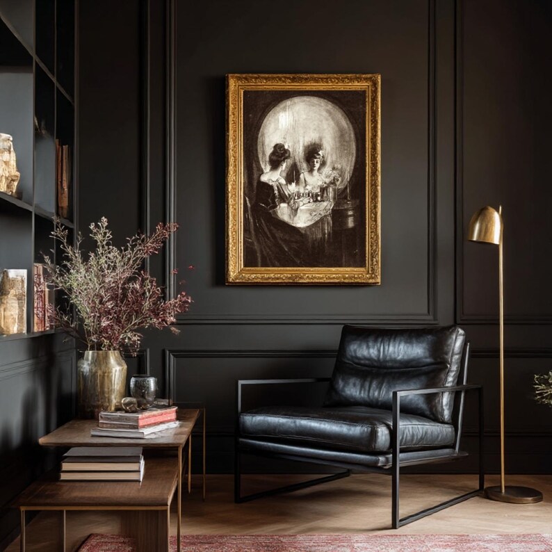 Skull Optical Illusion Art Print: Gothic Victorian All is Vanity ...