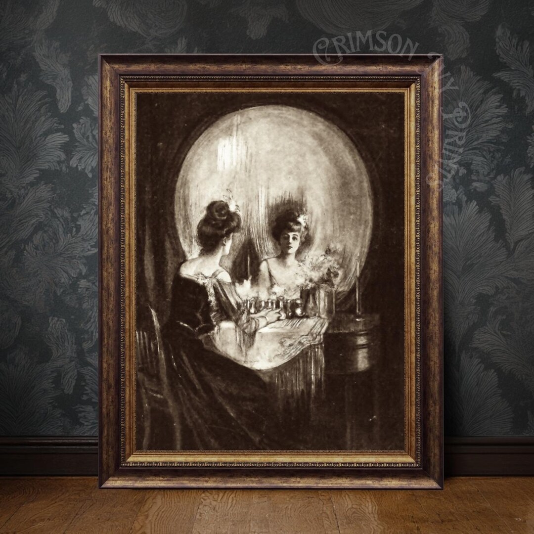 Skull Optical Illusion Art Print: Gothic Victorian All is Vanity ...
