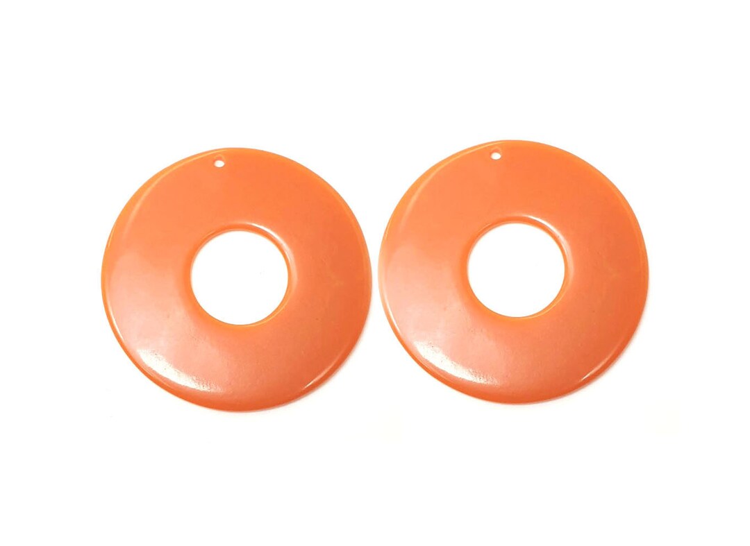 2PCS,PCB-12, 35mm Formaica Hoop 7colors, Pendant,charm- Orange - Etsy