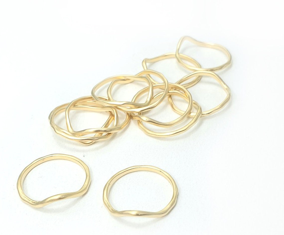 2PCS CMG-357 19mm Geometric Hoop Connector Matte Gold Matte - Etsy