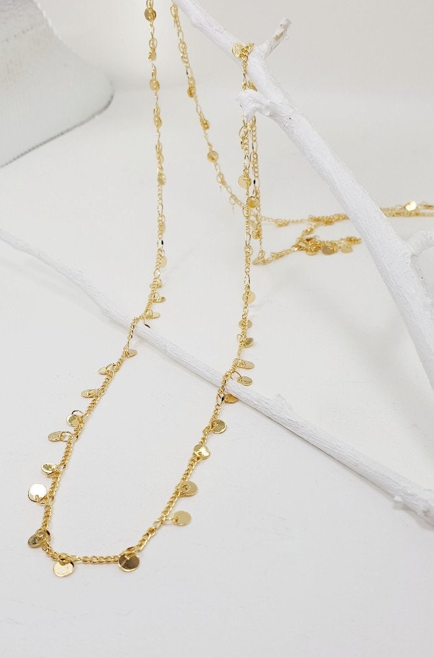 1M CHM-03 7mm Bar Chain Gold Geometic Necklace Bracelet - Etsy