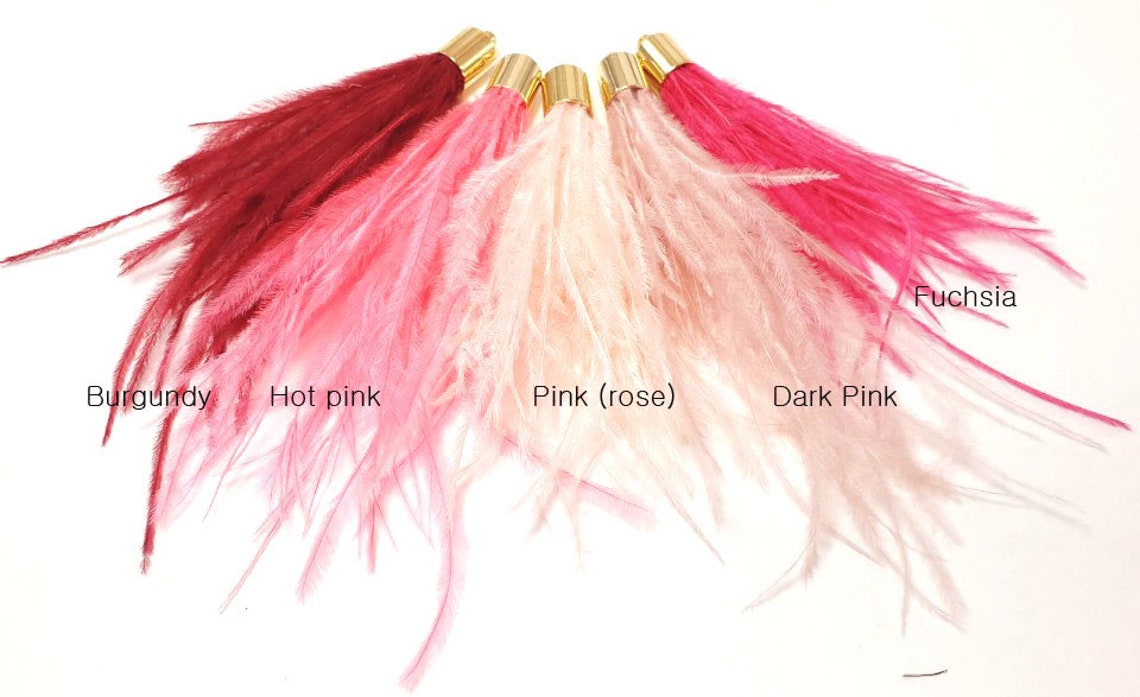 2PCS FB-12 Long ostrich Feather Feather jewellery | Etsy