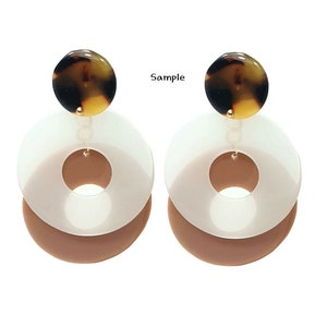 2PCS,PCB-12, 35mm Formaica Hoop 7colors, Pendant,charm- Orange - Etsy