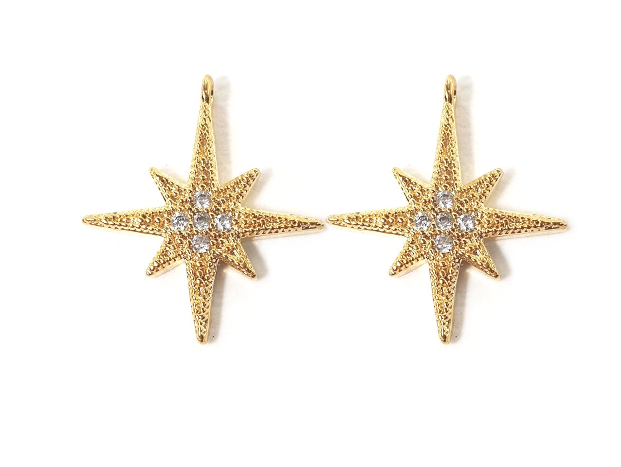 2PCS, CCG-455, 20mm Cubic Star With 2 Openable Loop, Connector, Charm ...