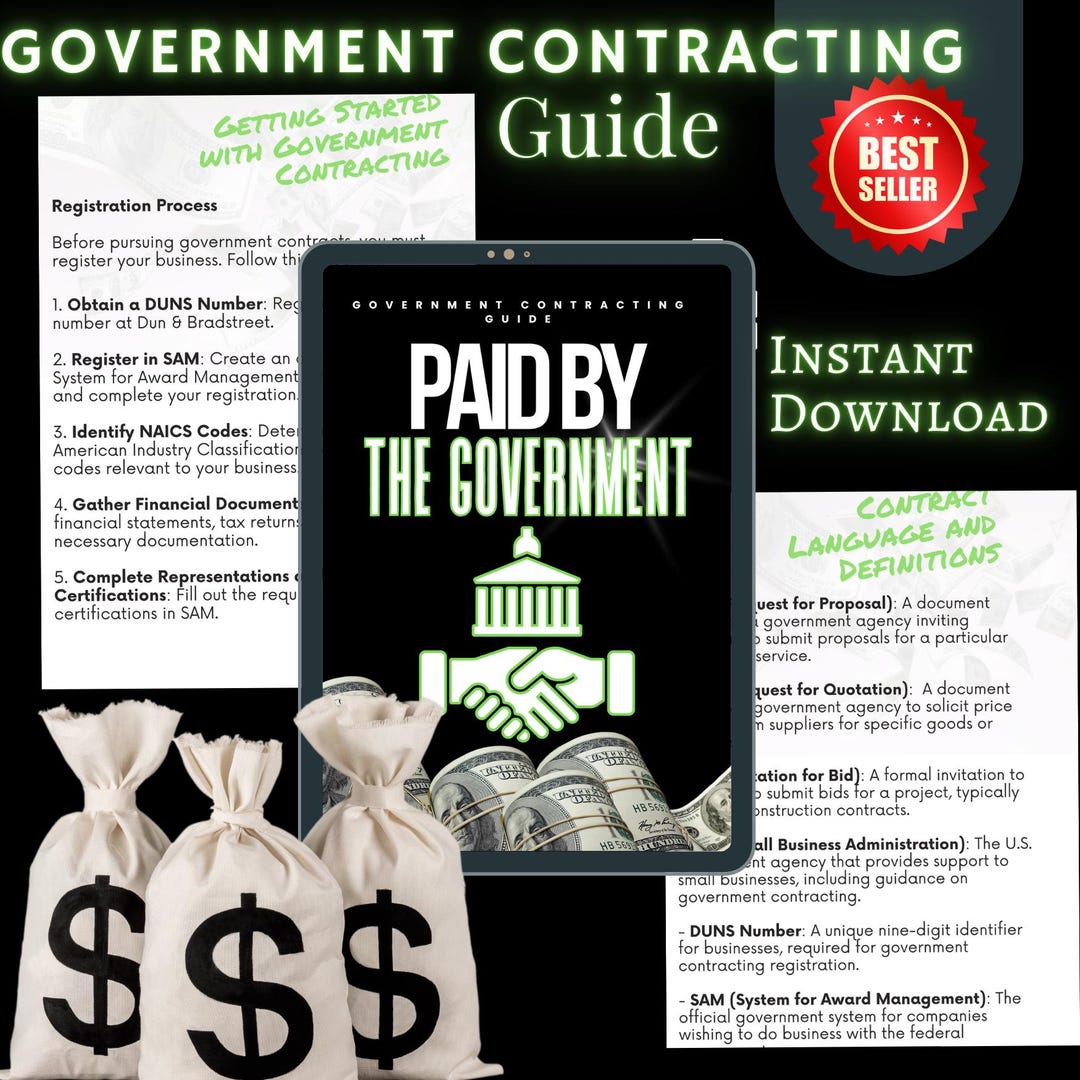 Government Contracting Guide PLR | MRR Resell Rights | Proposal Writing ...