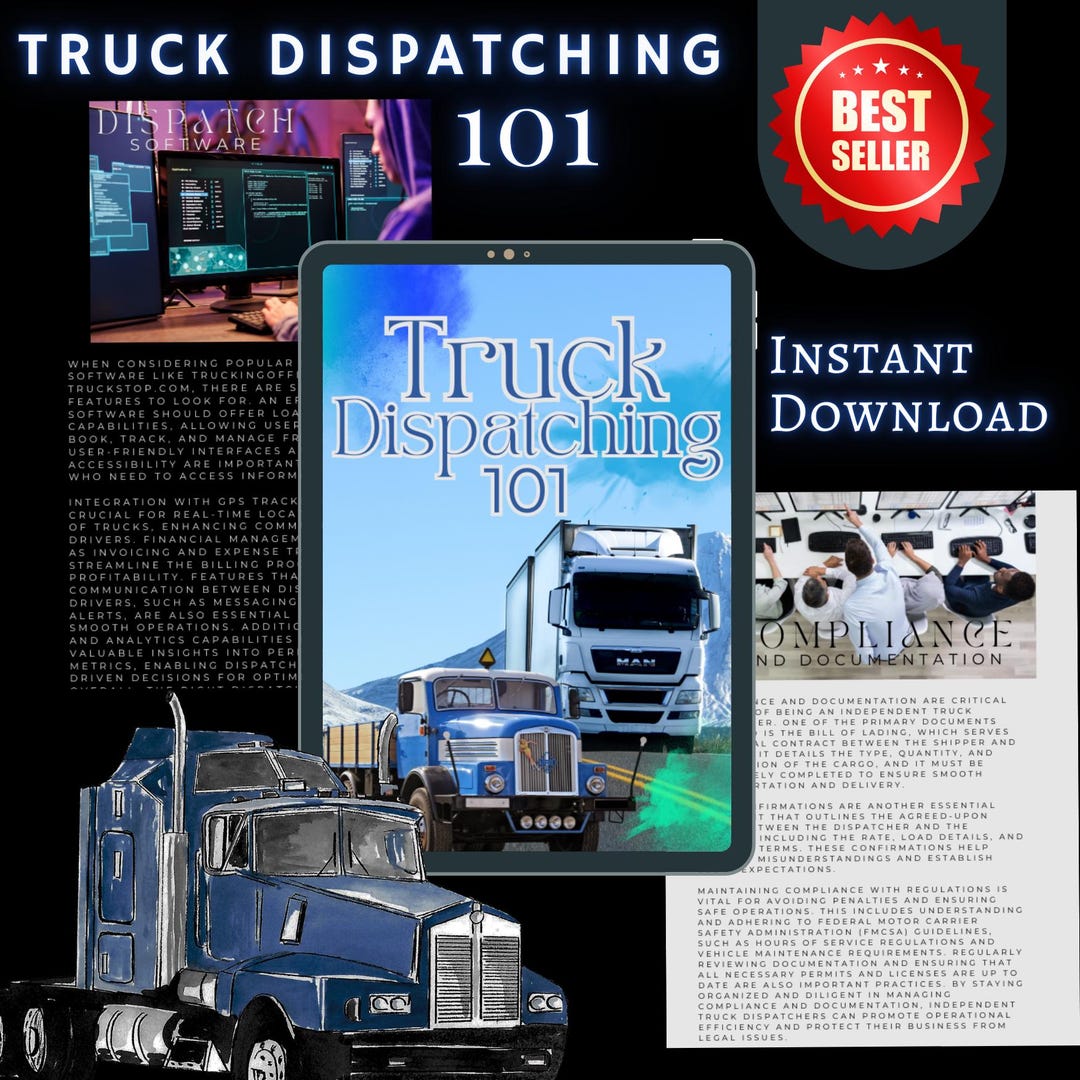 Truck Dispatching 101 | PLR Ebook With MRR | Learn to Start a Dispatch Business | Trucking ...