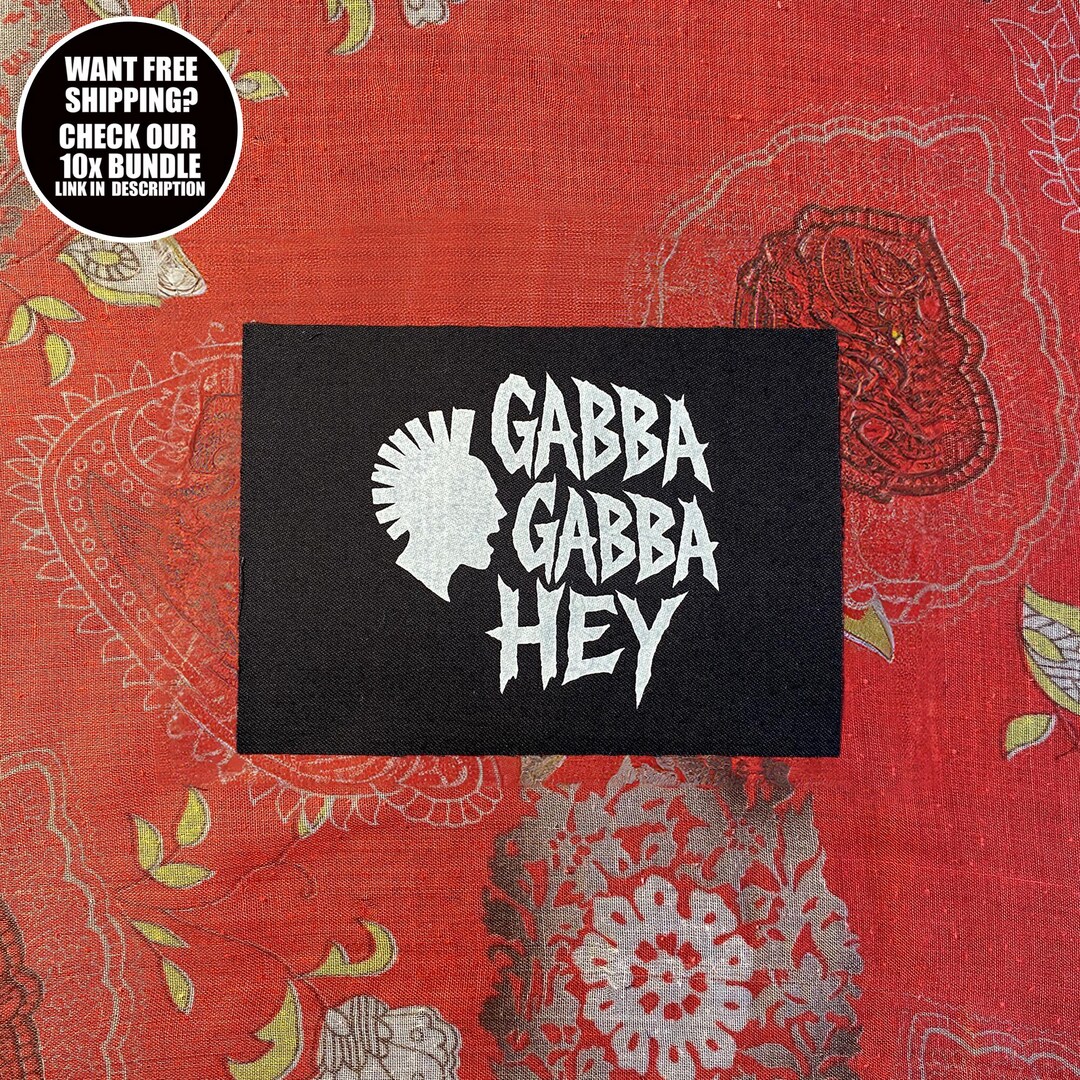 Ramones Patch: Gabba Gabba Hey, DIY Punk Rock Sew-on Fabric - Etsy
