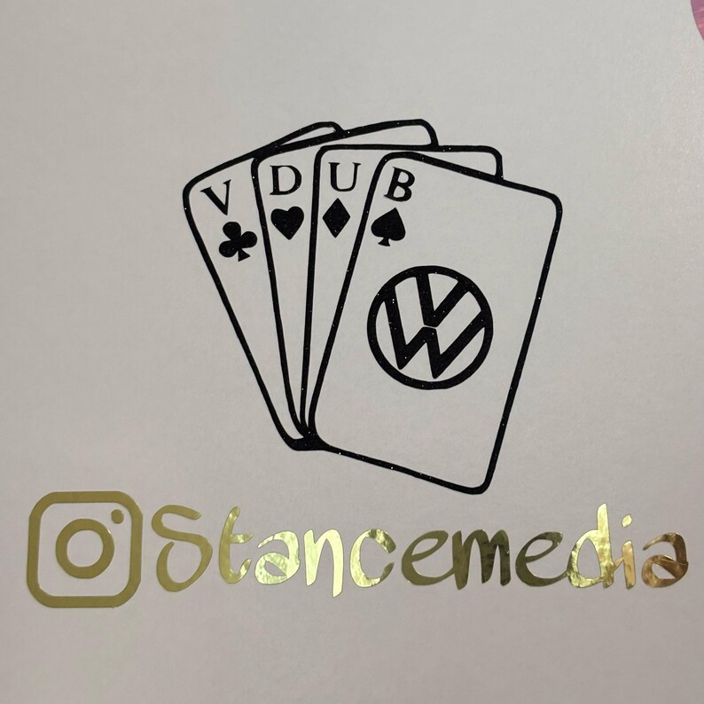 VDUB Playing Cards Vinyl Decal - Etsy