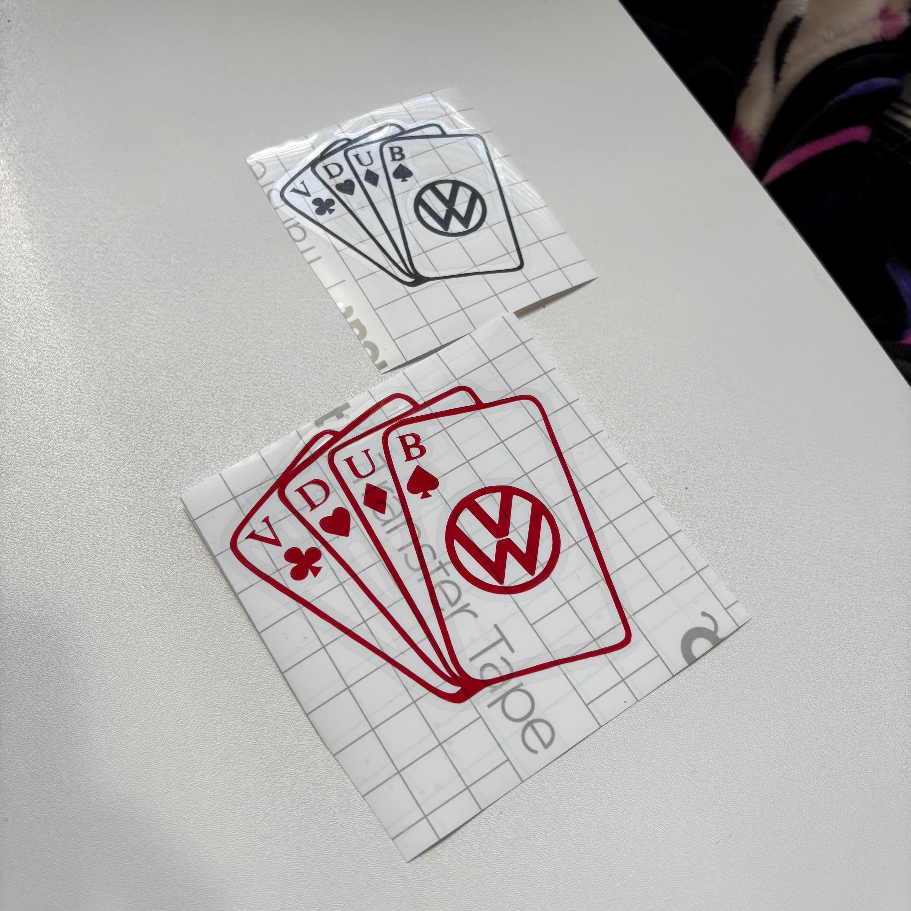 VDUB Playing Cards Vinyl Decal - Etsy