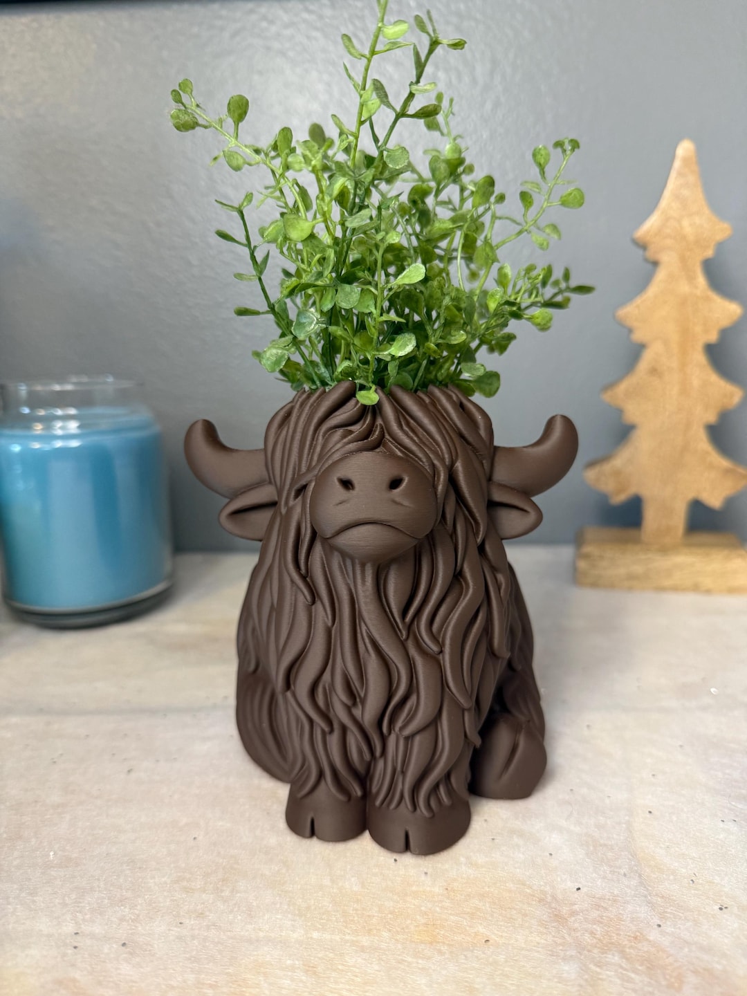 Highland Cow Small Planter - Etsy