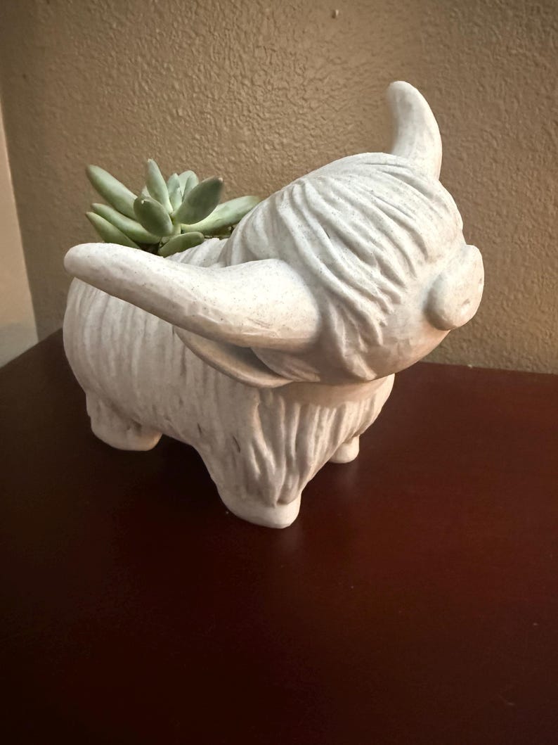 Fluffy Cow Large Planter - Etsy