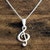 Silver Bass Clef Pendant, Bass Clef Necklace, Sterling Silver Jewelry ...