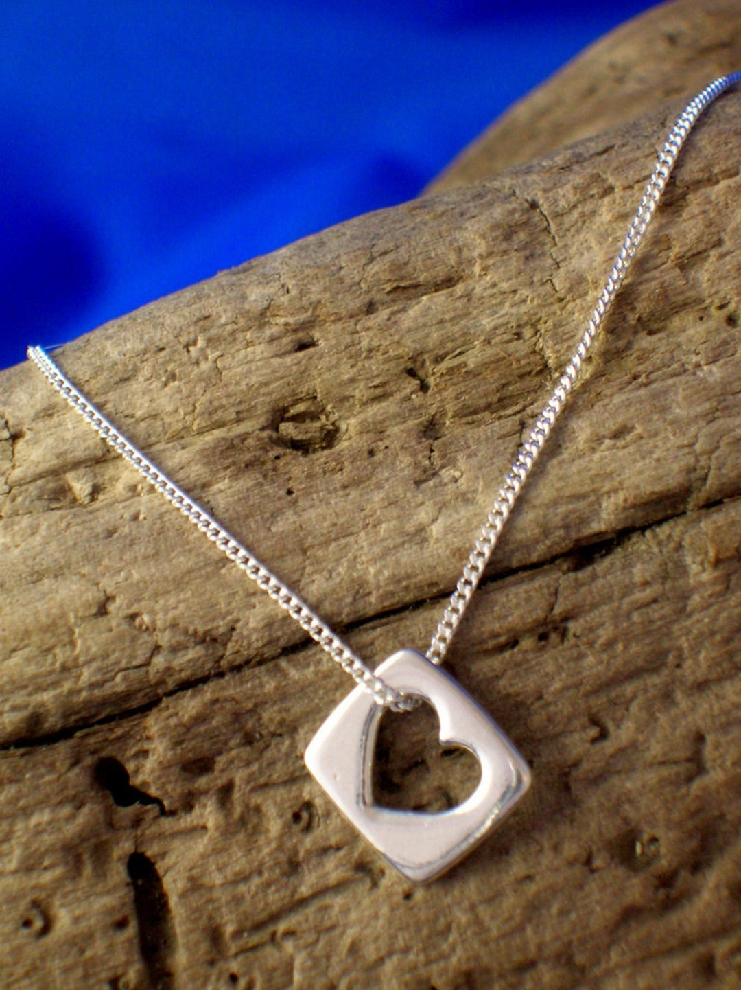 Silver Heart Pendant, Heart Necklace, Handmade, Heart Jewellery ...