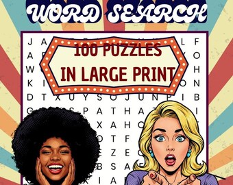 1980s Word Search Puzzle Book PDF | 100 Large Print Retro Games ...