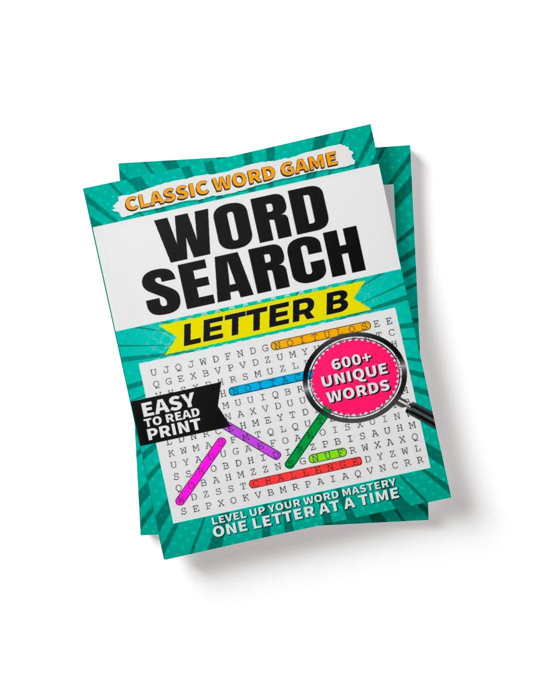 Printable Word Search Book Letter B 600 Words Large Print Digital ...