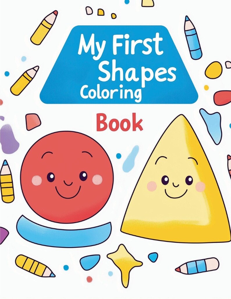 My First Shapes Coloring Book PDF Learn Circles Triangles and Squares ...