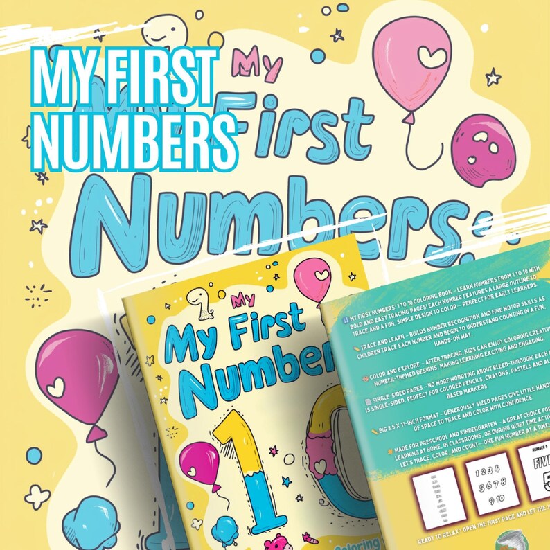 My First Numbers: 1 to 10 Coloring Book - Printable Coloring Pages for ...