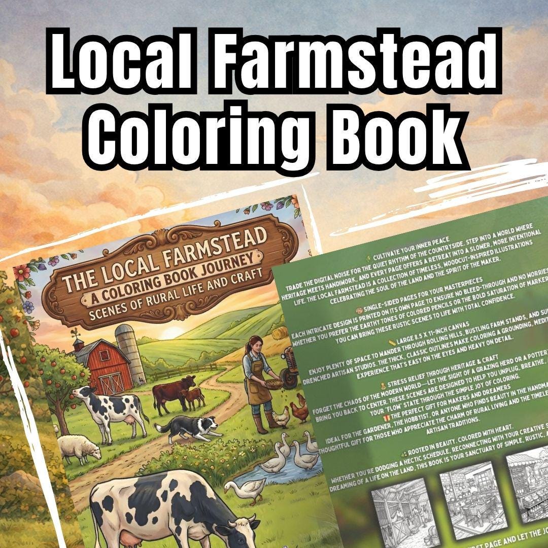 Farm Coloring Book for Kids & Adults | Cozy Country Life Scenes | Farm ...