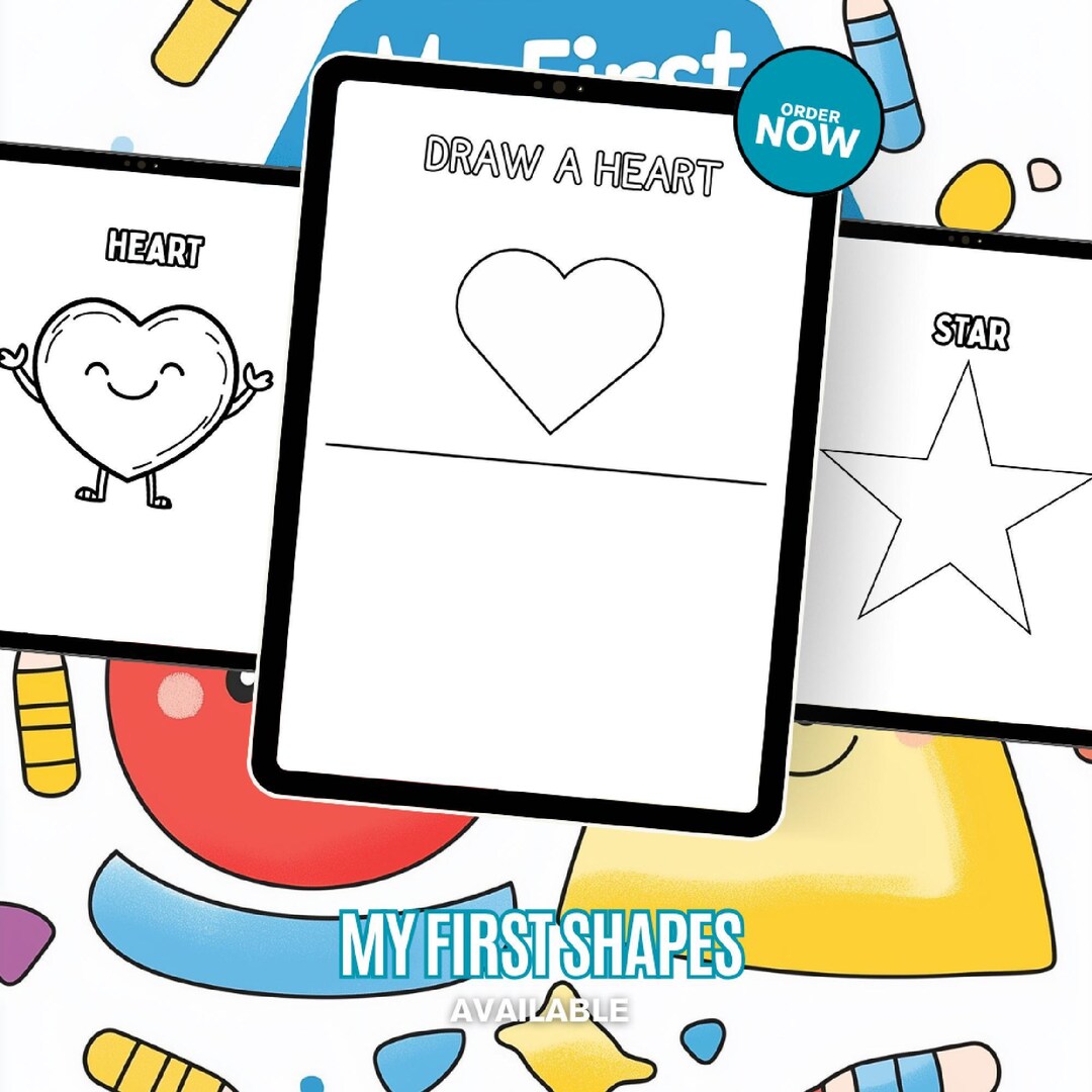 My First Shapes Coloring Book: Learn and Color Circles, Squares, and ...