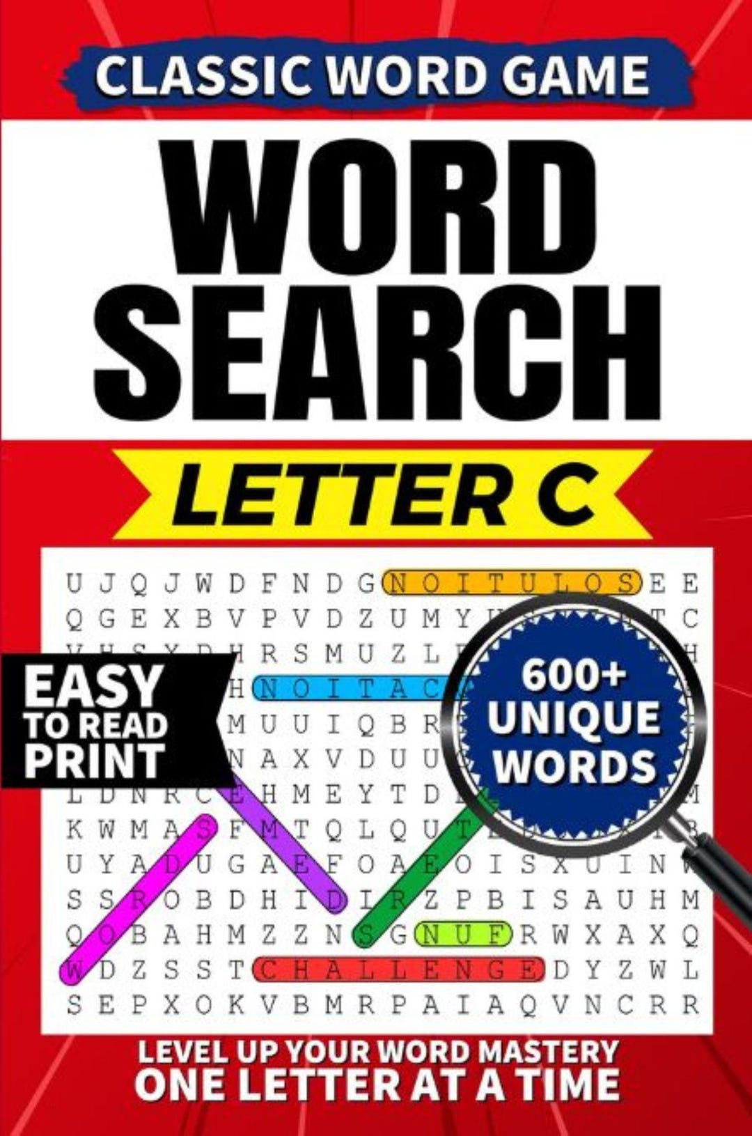 Letter C Word Search Puzzle Book: Large Print Vocabulary Builder ...