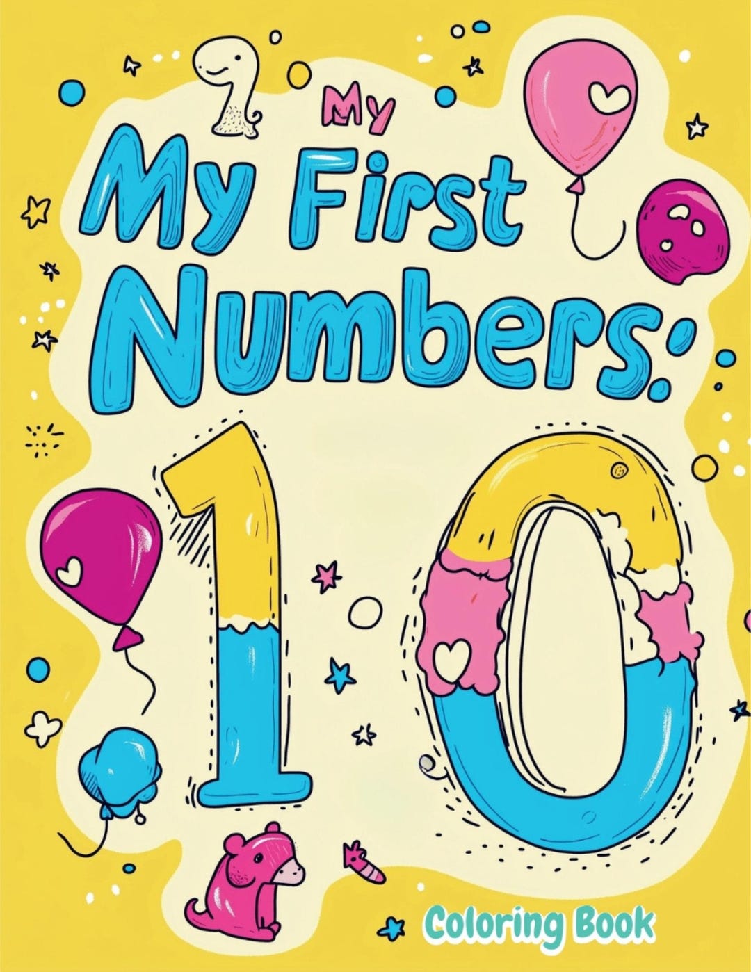 My First Numbers 1 to 10 Coloring Book PDF Trace and Learn Printable ...