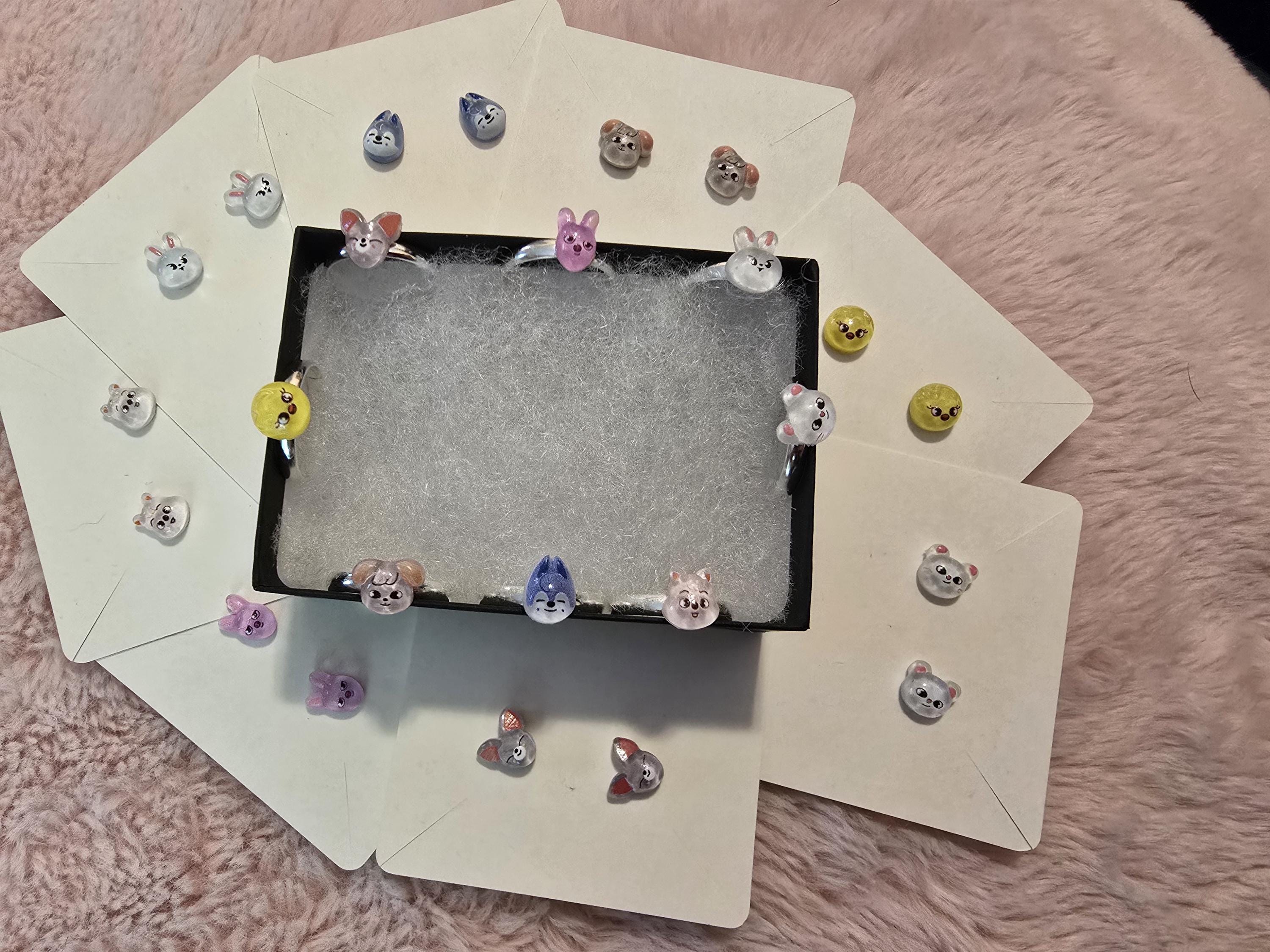Stray Kids Skzoo Earrings With Rings - Etsy