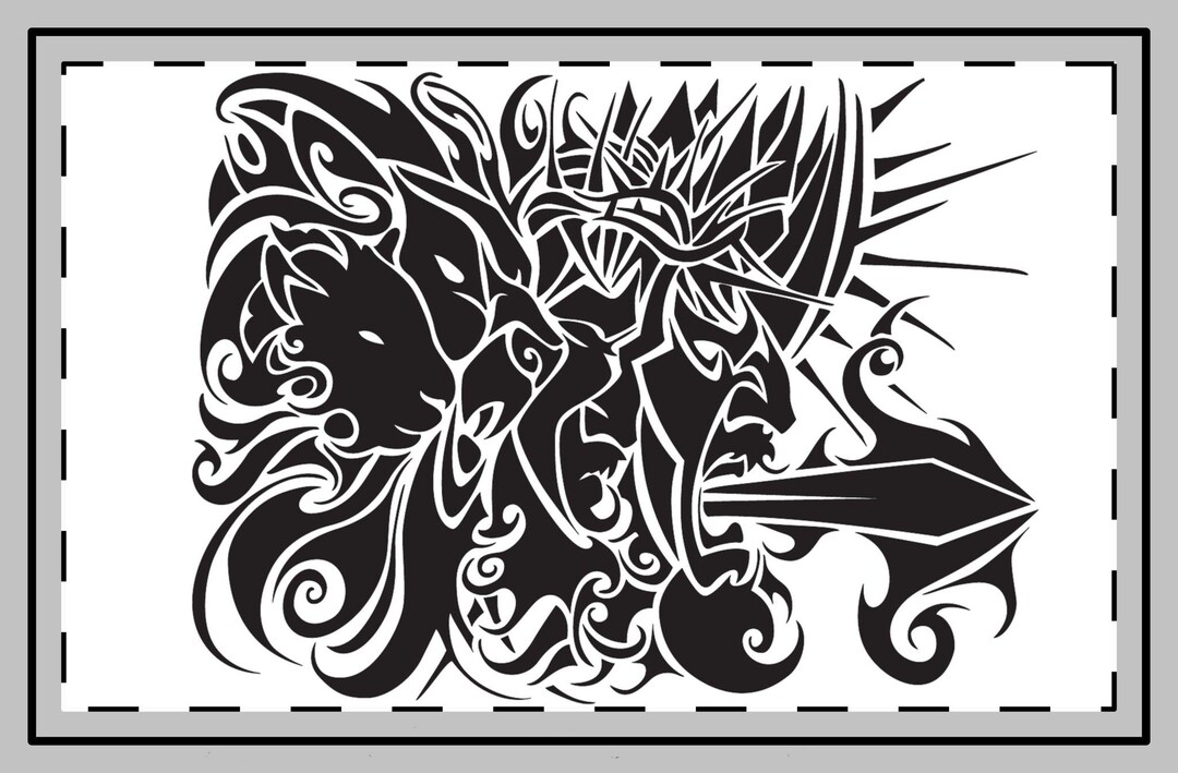 Custom Shape Magnet - Tribal Jesus King of Kings Design, Christian Gift ...