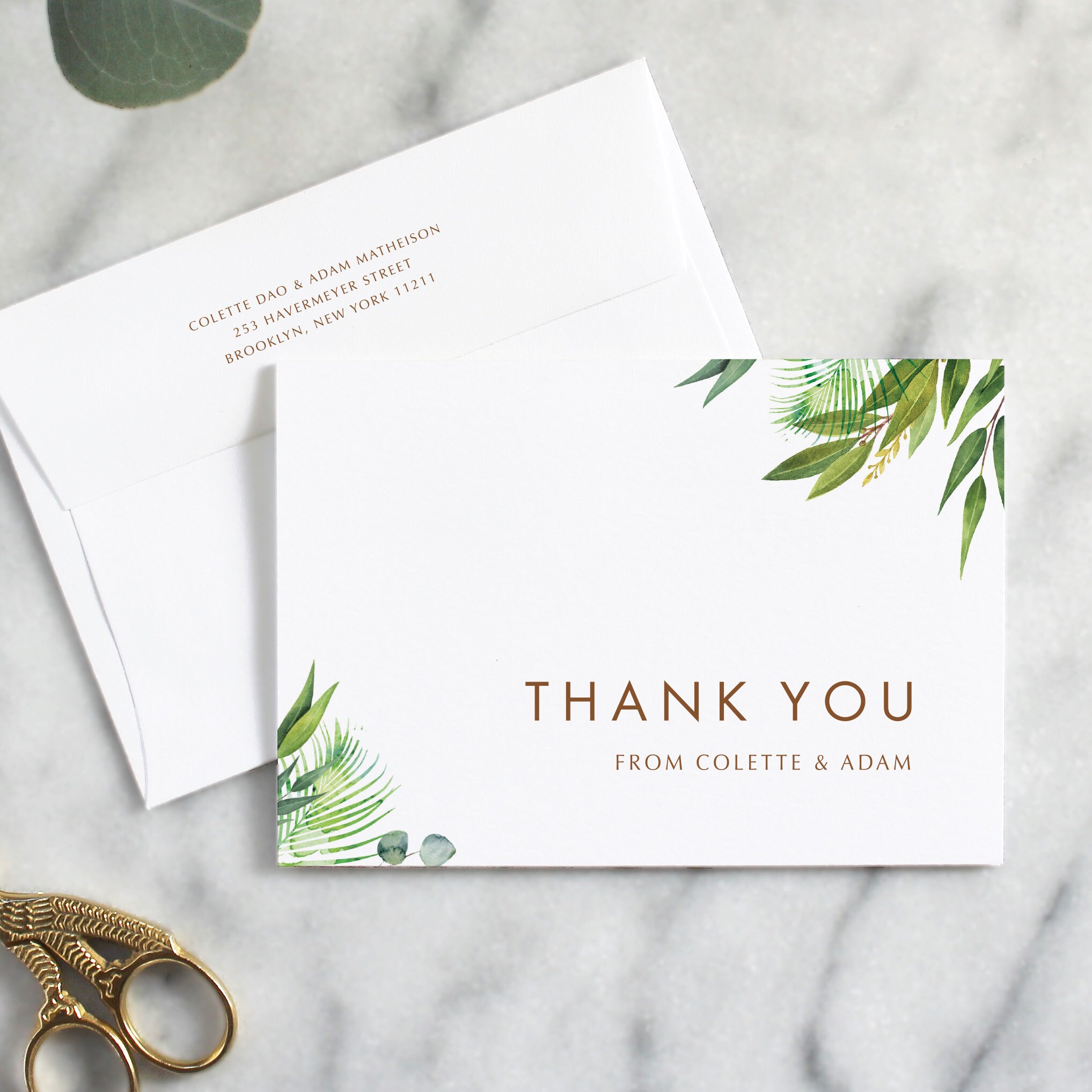 Thank You Note, Custom Thank You Note, Wedding Thank You Note, Printed ...