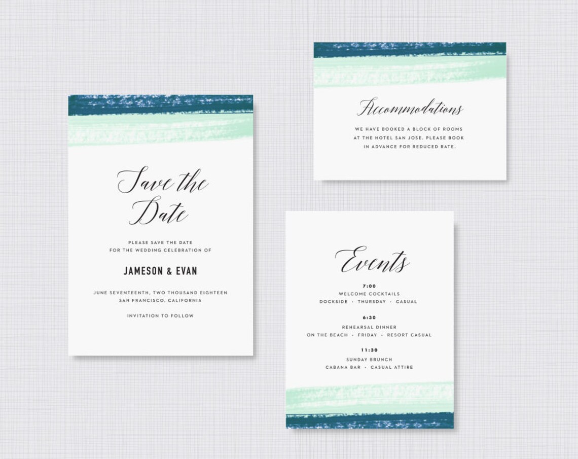 Modern Elegant Wedding Invitations Printed Sample - Etsy