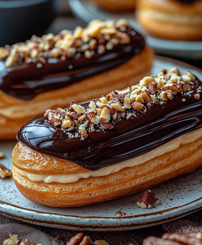 Easy Recipe Chocolate Éclairs With VANILLA - Etsy