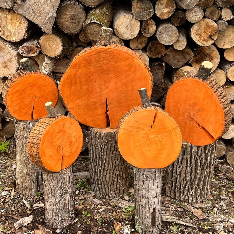 Wooden Pumpkins - Etsy