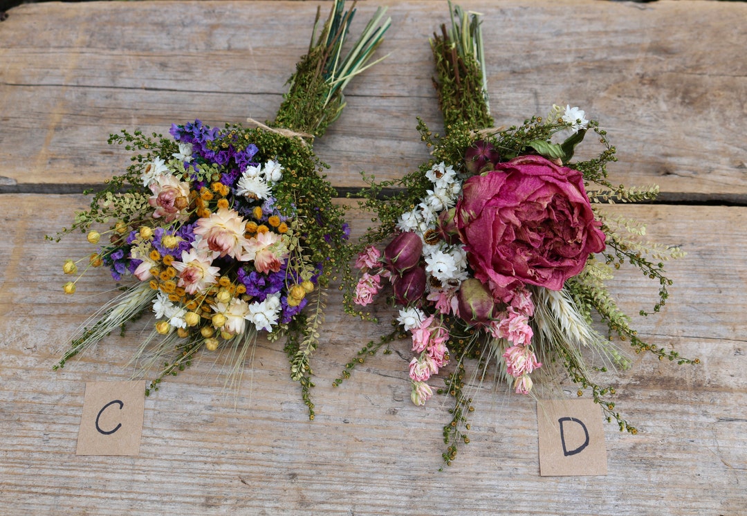 Small Dried Flower Bouquets Mini Wild Flower Bouquets, Preserved Bud ...