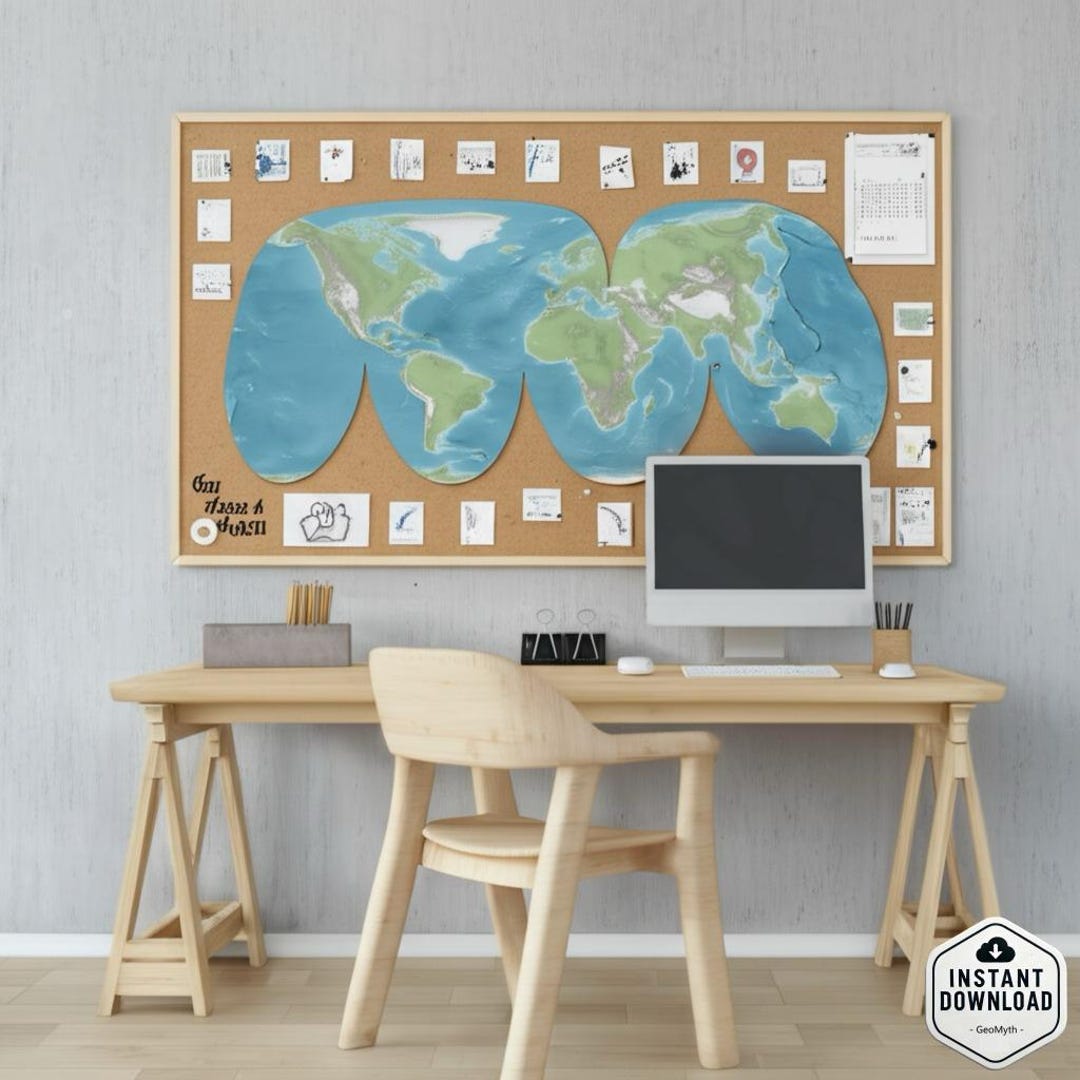 Printable Colorful Goode World Topographic Map – Accurate Topographic ...