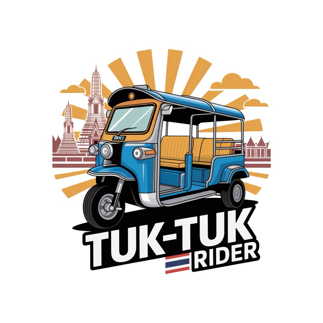 Vintage Tuk-tuk | PNG Digital Art Print - Streetwear or Travel Decor ...