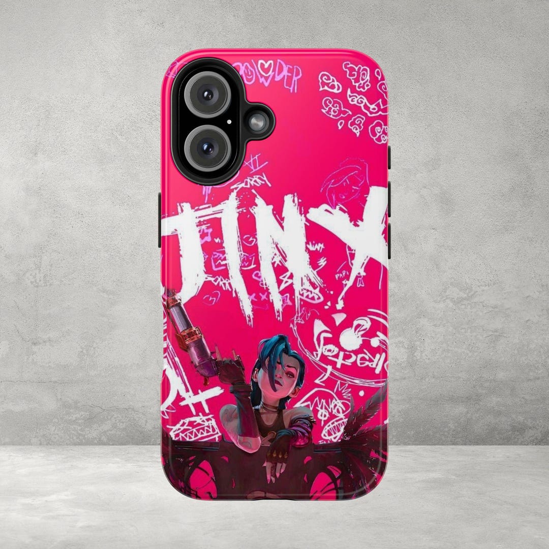 Jinx Arcane League of Legends Tough Phone Case, Protective Anime Video ...