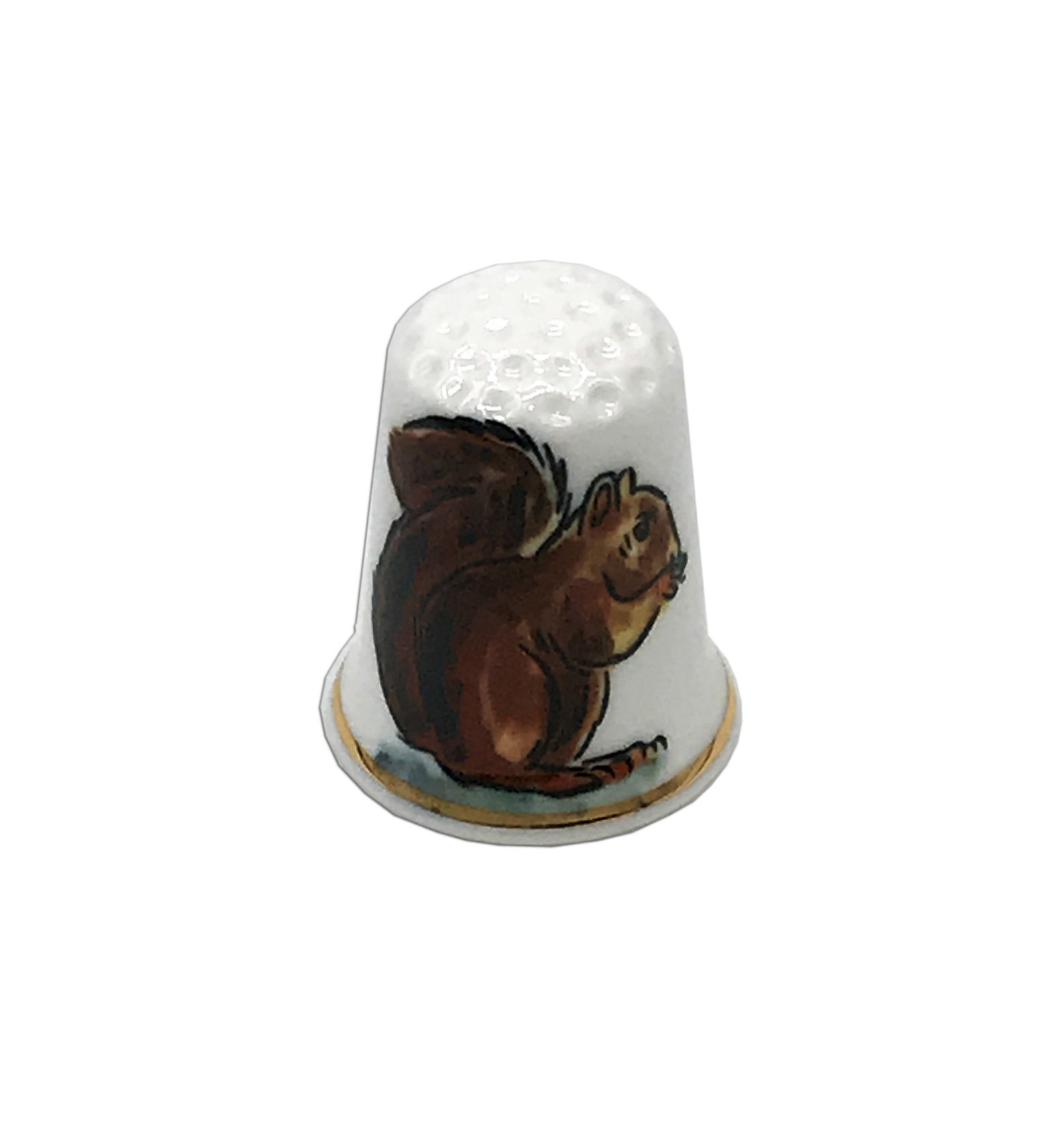 BN Personalised Fine Bone China Red Squirrel Thimble With - Etsy