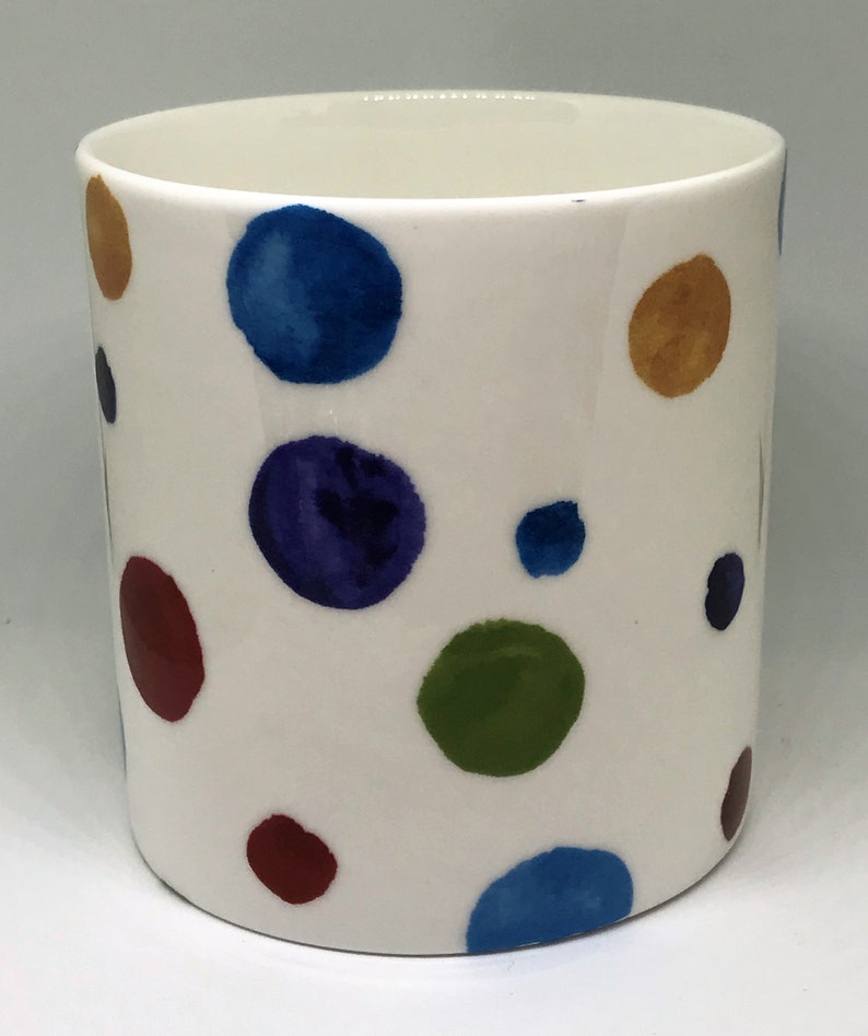 BN Personalised Large China Spotty Coffee Mug | Etsy