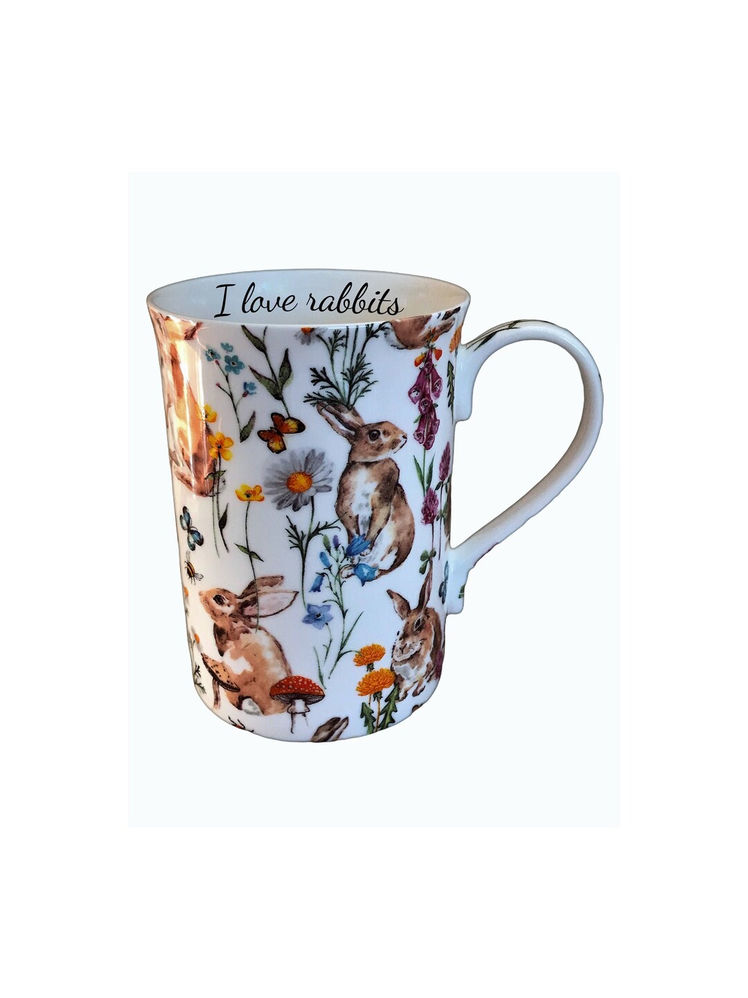 Personalised Bunny Rabbit China Coffee Mug, Fine Bone China ...