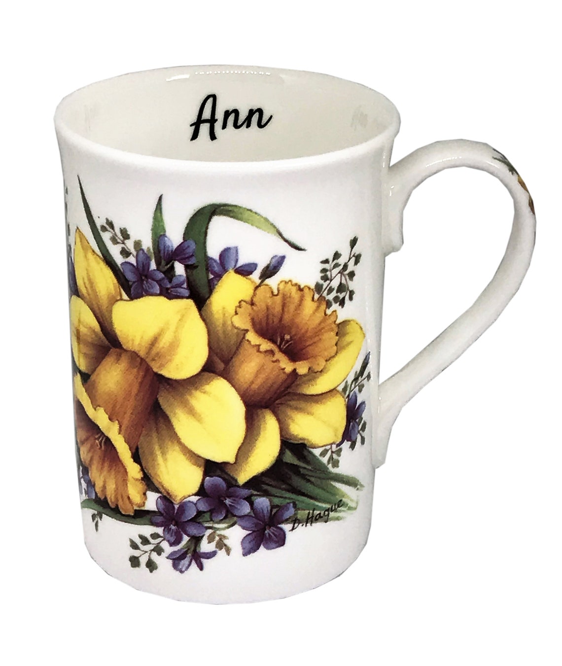 Personalised Fine Bone China Daffodil Mug - Etsy