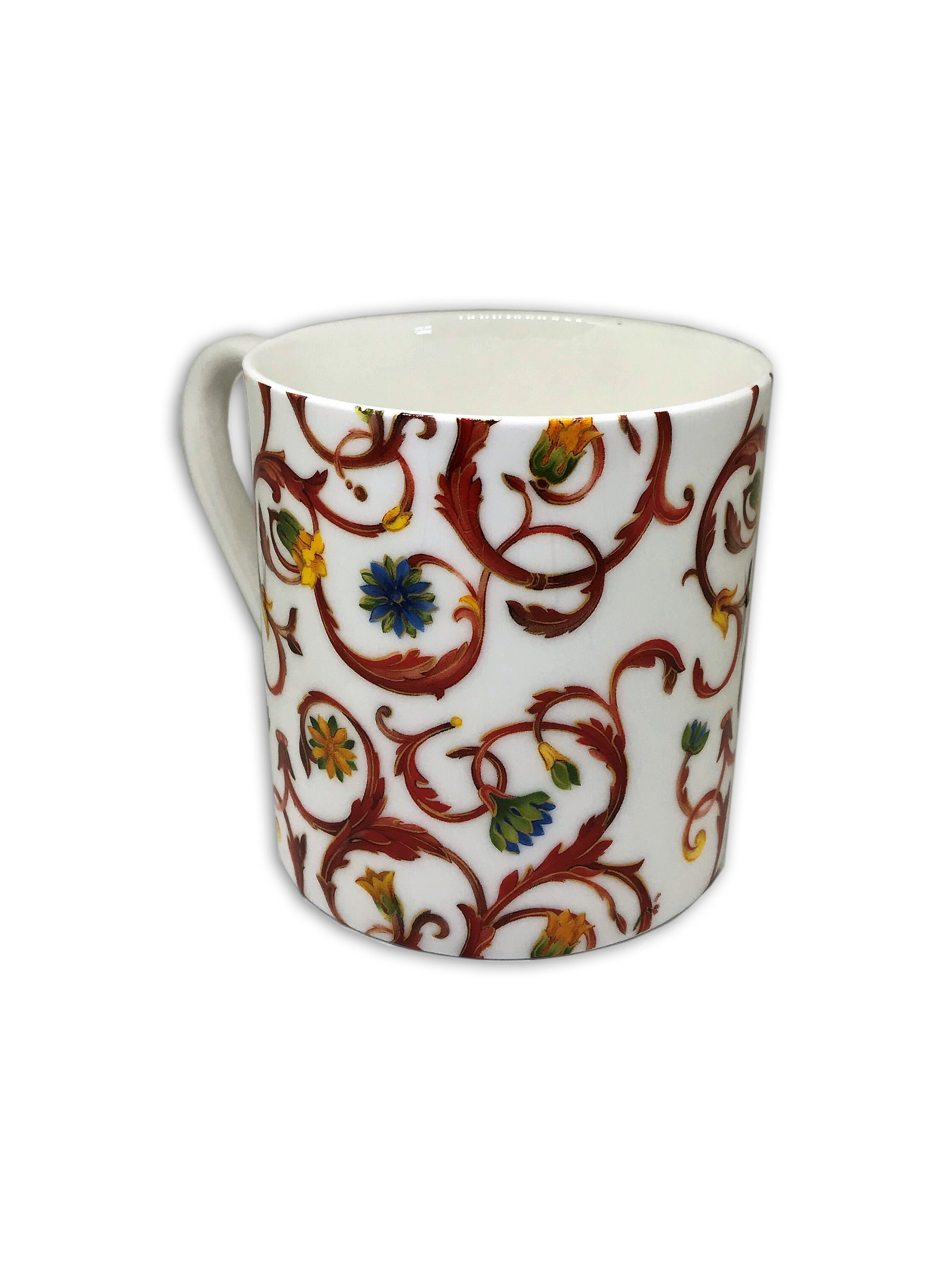 BN Personalised Large 18oz/pint Fine Bone China Mug, Scroll Chintz ...