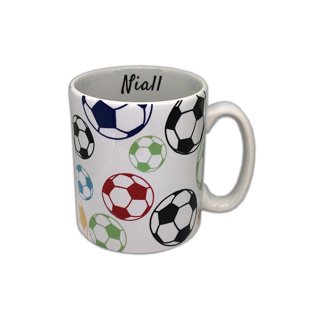 Boxed Personalised Football Stoneware Mug - Etsy