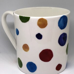 BN Personalised Large China Spotty Coffee Mug - Etsy