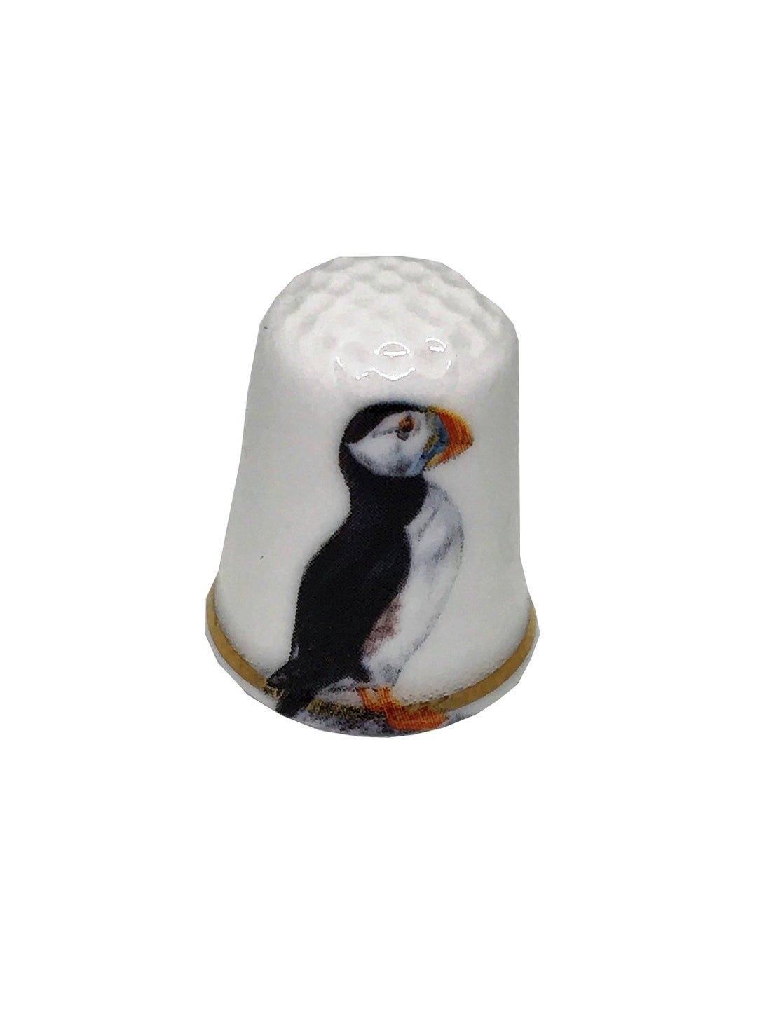 BN Personalised Fine Bone China Puffin Thimble With Display Case, China ...