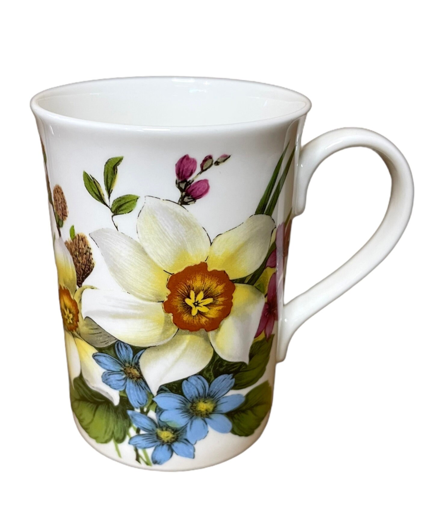 Personalised Daffodil Narcissus Fine Bone China Coffee Mug, Daffodil ...